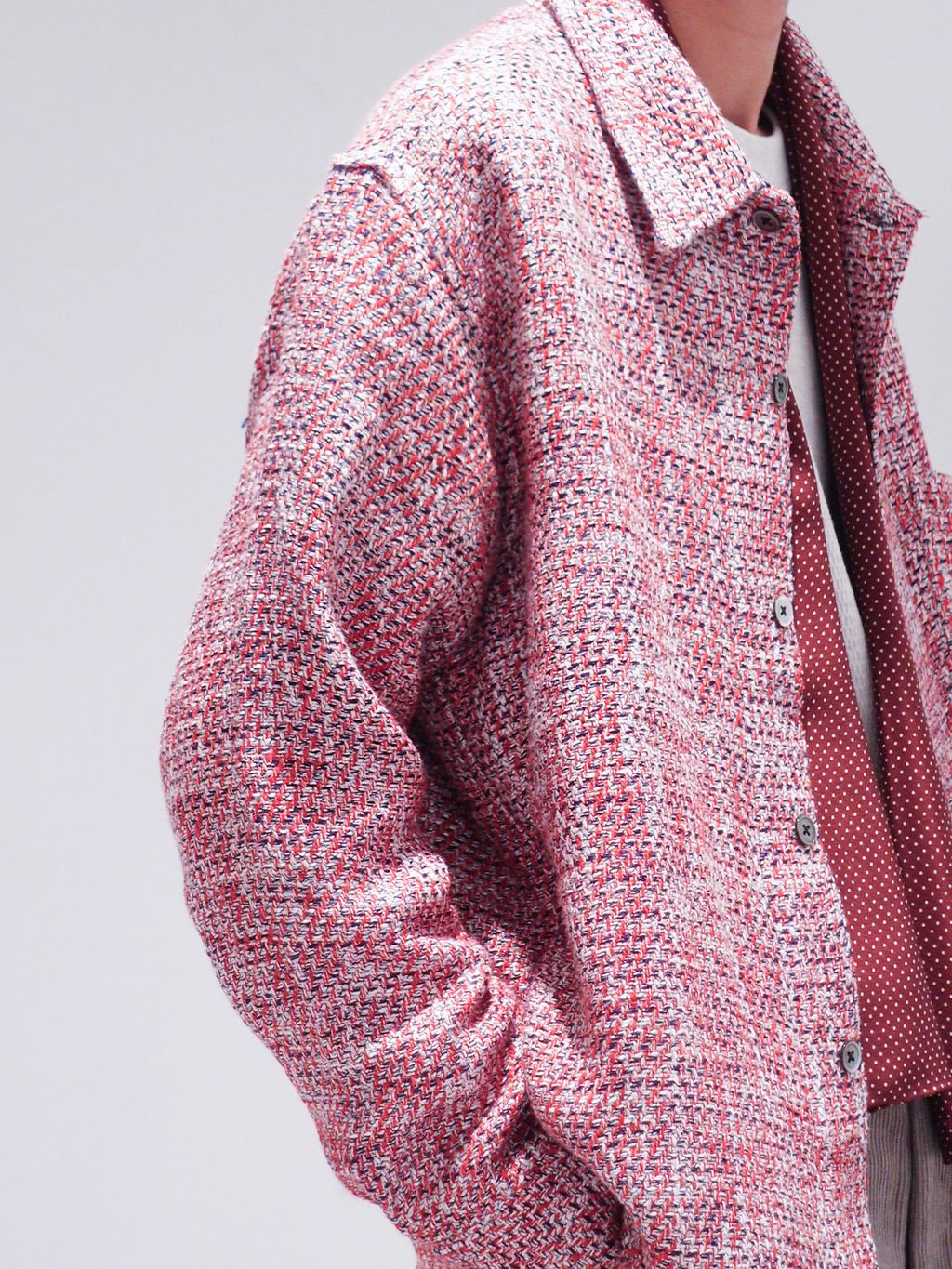 Frank ツイード シャツ ブルゾンのコーディネートスナップ（藤田英嗣